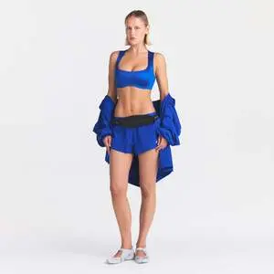 SKIMS Runner Short | Blue | | Nike Stretch Nylon