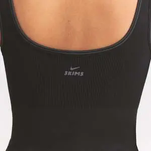 SKIMS Scoop 5" One Piece | Grey | Small | Nike Ribbed Seamless