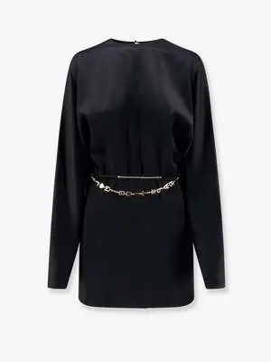 Saint Laurent Button Detailed Dresses