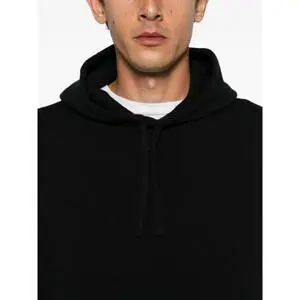 Canada Goose Logo Patch Knitted Hoodie - Black