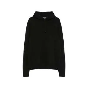 Canada Goose Logo Patch Knitted Hoodie - Black