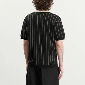 LES DEUX Pinstripe Knitted Polo