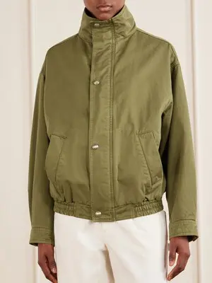 NILI LOTAN Klaire Cotton Shell Blouson Jacket