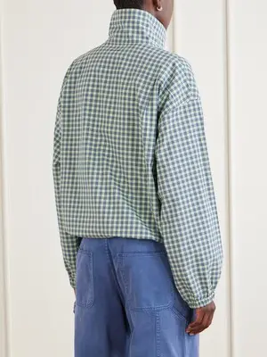 Marni Gathered Checked Cotton Blouse