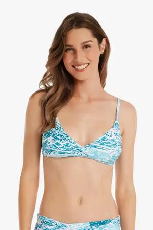 Helen Jon Shirred Crossover Bra - Malibu