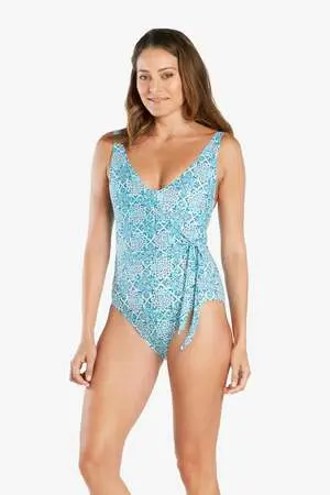 Helen Jon Wrap One-piece - Montrose