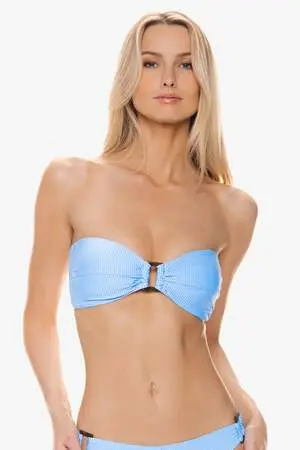 Helen Jon Hook Back Tortoise Bandeau - Peri Gingham