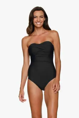 Helen Jon Twist Bandeau One-piece - Black