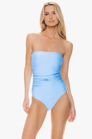 Helen Jon Classic Bandeau One-piece - Peri Gingham