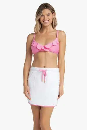 Helen Jon Courtney Skirt Terry Cover-up - Pink Gingham