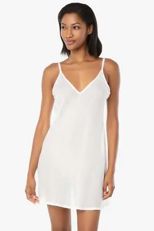 Helen Jon V-neck Slip - White