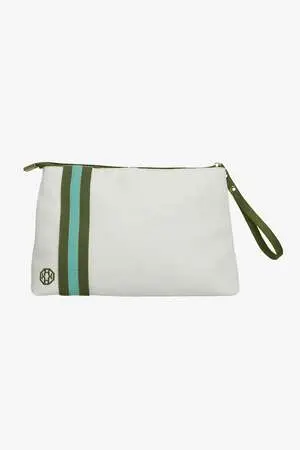 Helen Jon Clutch With Striped Detail - Fatigue