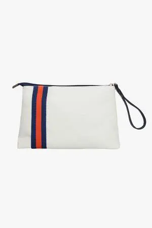 Helen Jon Clutch With Striped Detail - Poppy