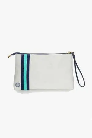 Helen Jon Helen Jon Clutch With Striped Detail Teal