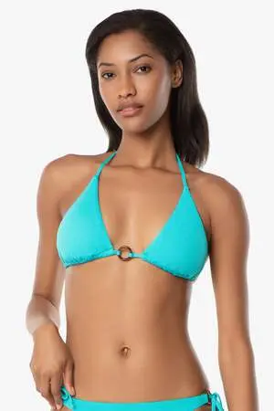 Helen Jon Tortoise Ring String Top - Teal Cora Texture