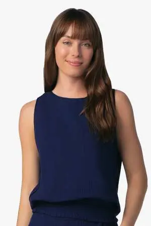 Helen Jon Island Sleeveless Top Navy