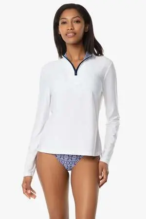 Helen Jon 1/4 Zip Sun Shirt Upf 50 - Tangier