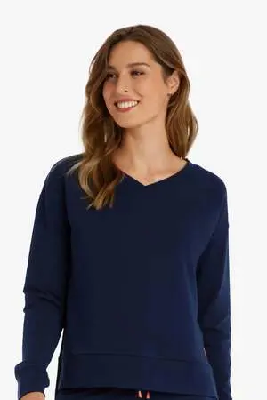 Helen Jon V-neck Pullover - Navy