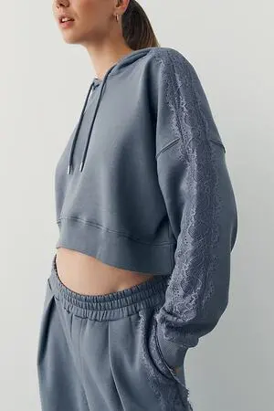 Daily Practice Lace Hoodie - Dark Grey