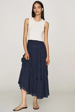 Anthropologie Gemi Twofer Midi Dress - Navy