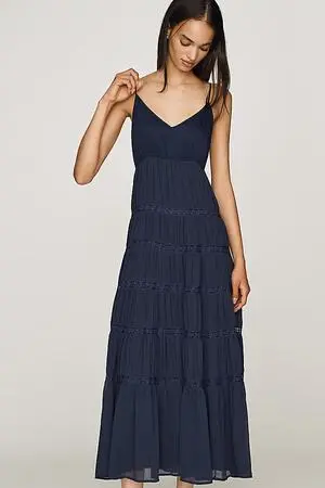 Anthropologie Gemi Twofer Midi Dress - Navy