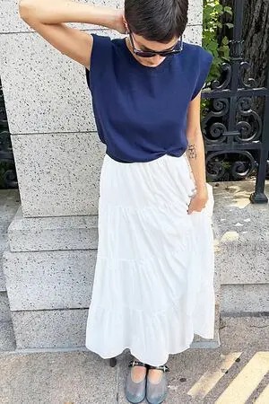 Anthropologie Gemi Twofer Midi Dress - Navy