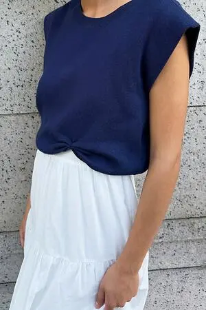 Anthropologie Gemi Twofer Midi Dress - Navy