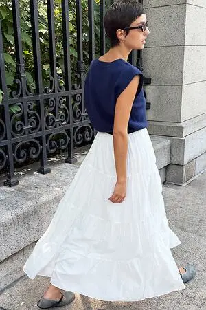 Anthropologie Gemi Twofer Midi Dress - Navy