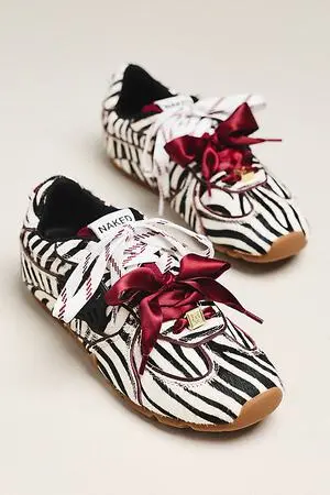 NAKED WOLFE Adored Pony Hair Sneakers - Zebra
