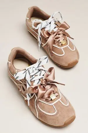 NAKED WOLFE Adored Suede Sneakers - Light Grey