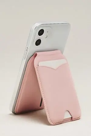POSH TECH Magnetic Wallet And Mirror Phone Stand Pink