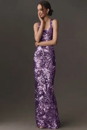 HELSI Iris Sequ Maxi Dress - Purple