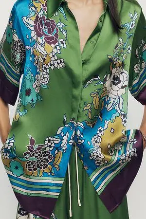 ALEMAIS Nanci Silk Shirt Top