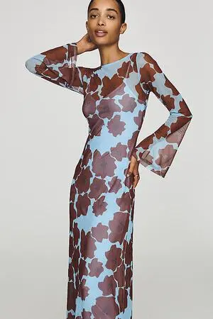 NEVER FULLY DRESSED Mesh Maxi Dress