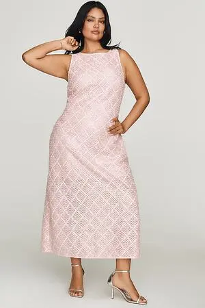 Endless Rose Mesh Midi Dress - Pink