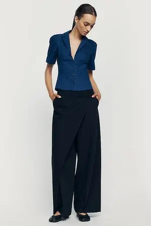 Maeve Short-sleeve Blazer Top