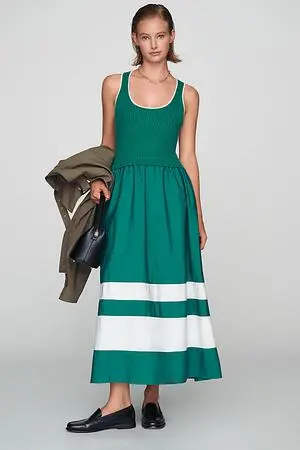Anthropologie Thea Twofer Sweater Dress Green