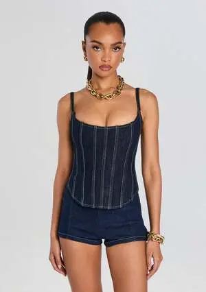 Retrofete Marishka Denim Top - Rinse