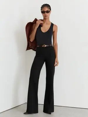 REISS Claude Pintuck-detail Flared Jeans