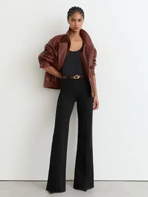 REISS Claude Pintuck-detail Flared Jeans