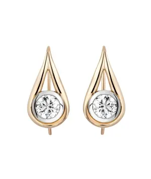 MASON AND BOOKS Boomerang 14k Yellow Diamond Earrings - Gold
