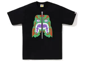 A BATHING APE Colors Tiger Tee Shirt - Black