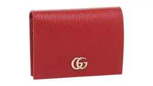Gucci Gg Marmont Card Case Wallet - Red