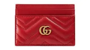 Gucci Gg Marmont Card Case - Red