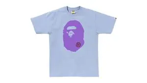 A BATHING APE Colors Big Ape Head Tee Shirt - Sax