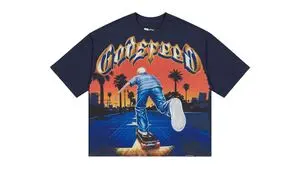 GODSPEED Kick Push T-shirt - Navy Blue