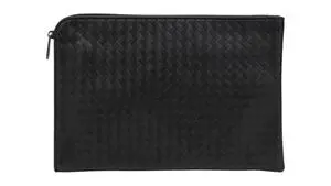 Bottega Veneta Intrecciato Document Clutch Bag - Black