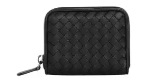 Bottega Veneta Zip Around Coins Purse - Black