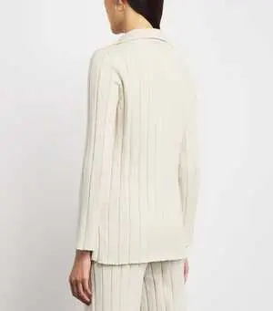 Colombo Cashmere Ribbed Polo Sweater