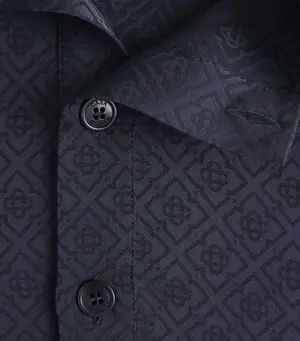 Casablanca Monogram-jacquard Polo Shirt